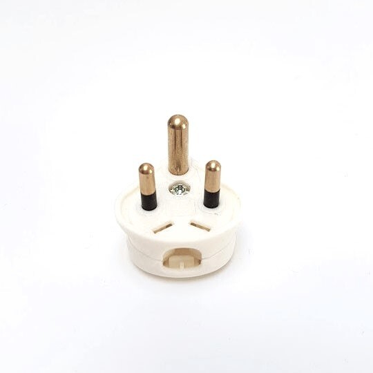 3-Pin Round Mains Plug 2A small plug top White x2 | eBay UK