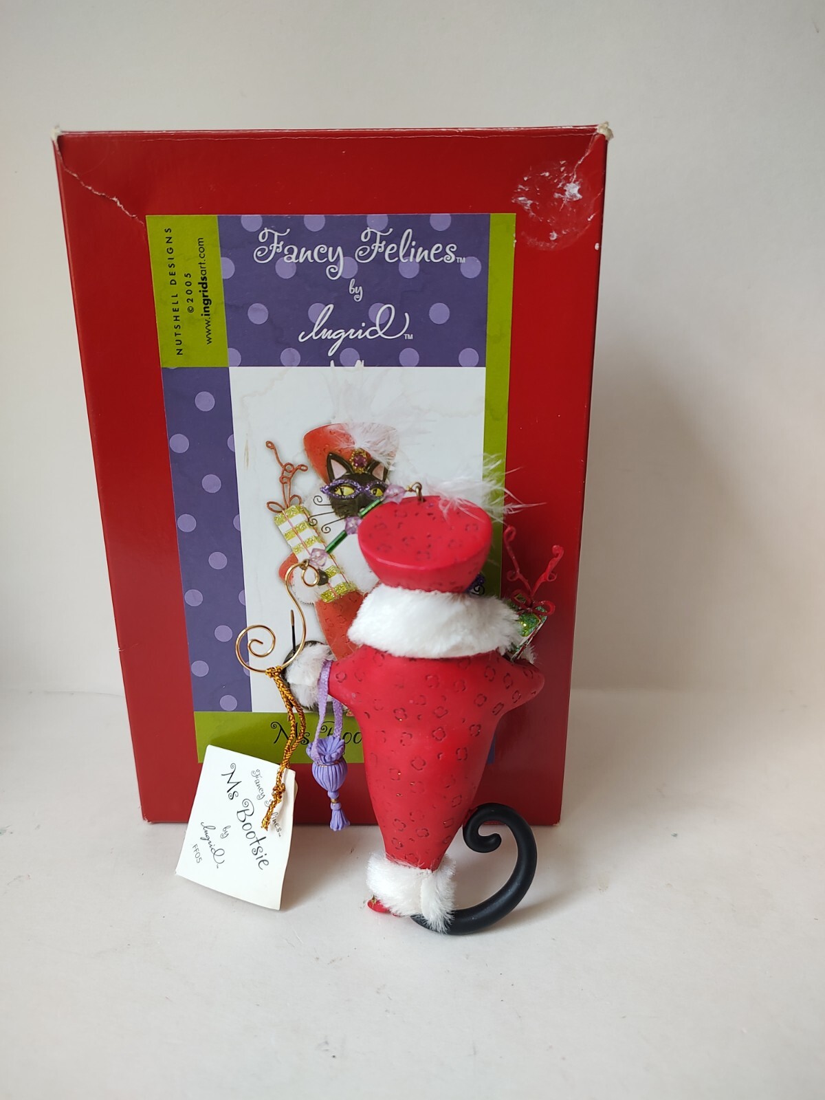 Fancy Felines by Ingrid Nutshell Designs Christmas ornament cat | eBay