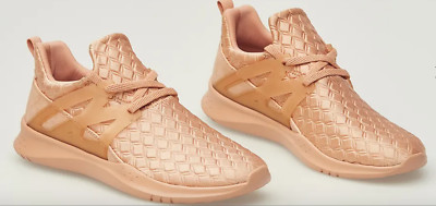 NEW Fabletics Women's Sneakers Quilted Indio Athletic Shoes Rose Gold ...