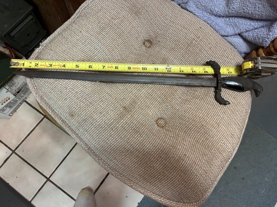 Antique Old Crow Handle Short Sword No Scabbard | eBay