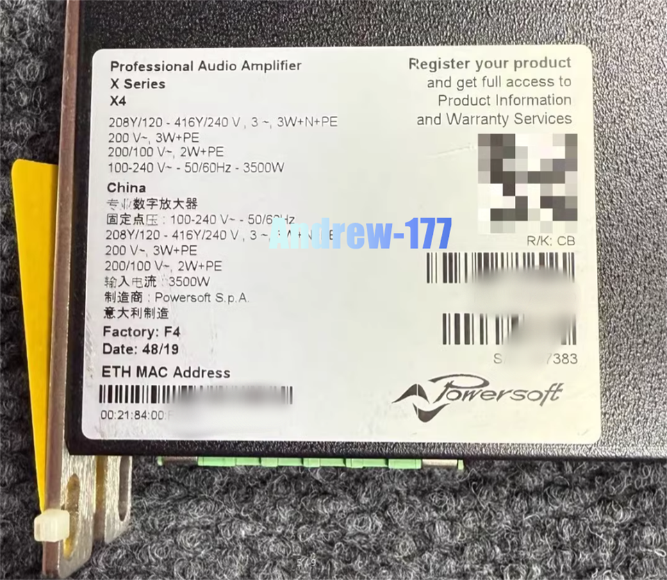 Used Powersoft X4 power amplifier X4 Original product. With packaging by DHL | eBay