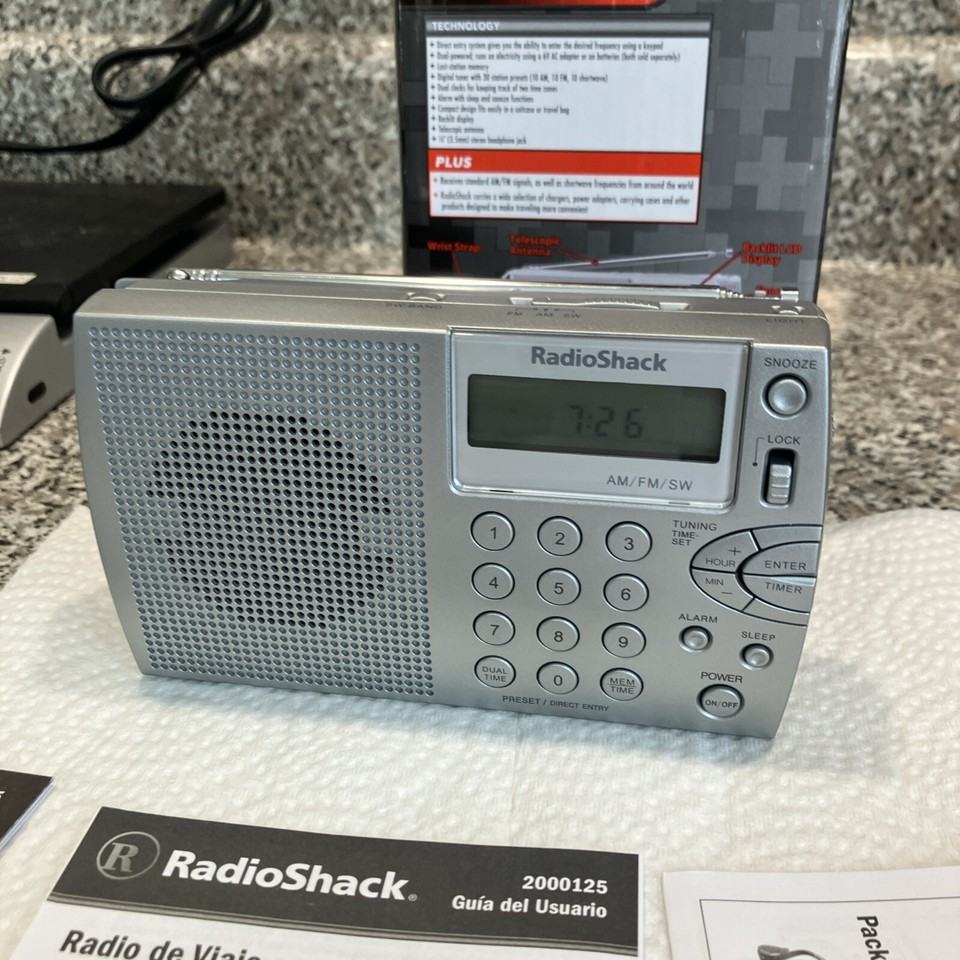 Radio Shack 20-125 AM/FM/SW Shortwave Portable Travel Radio Tested ...