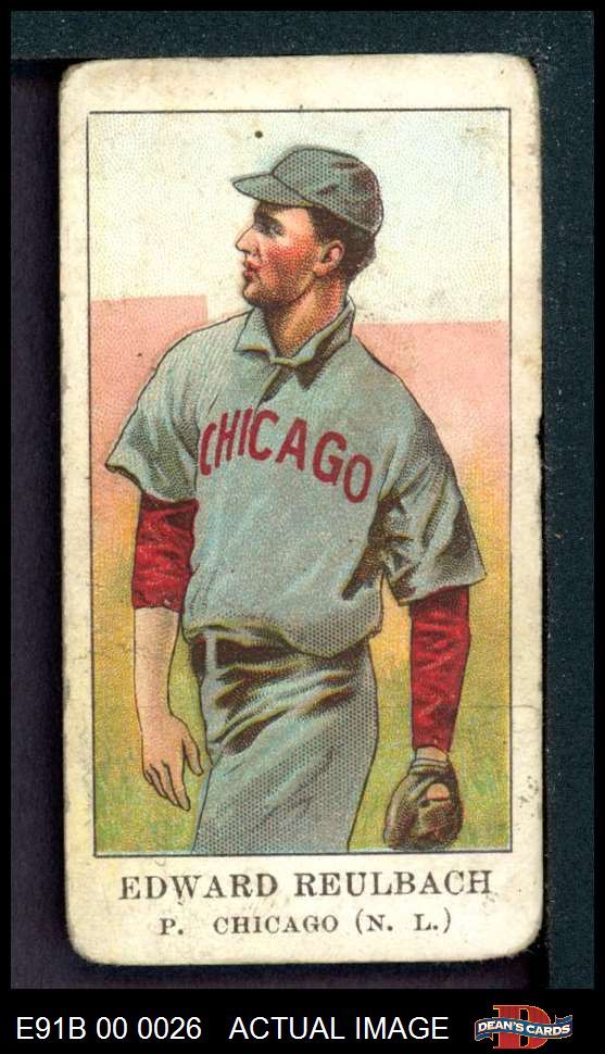 1909 American Caramel E91-B Ed Reulbach Cubs Type B 1.5 - FAIR | eBay