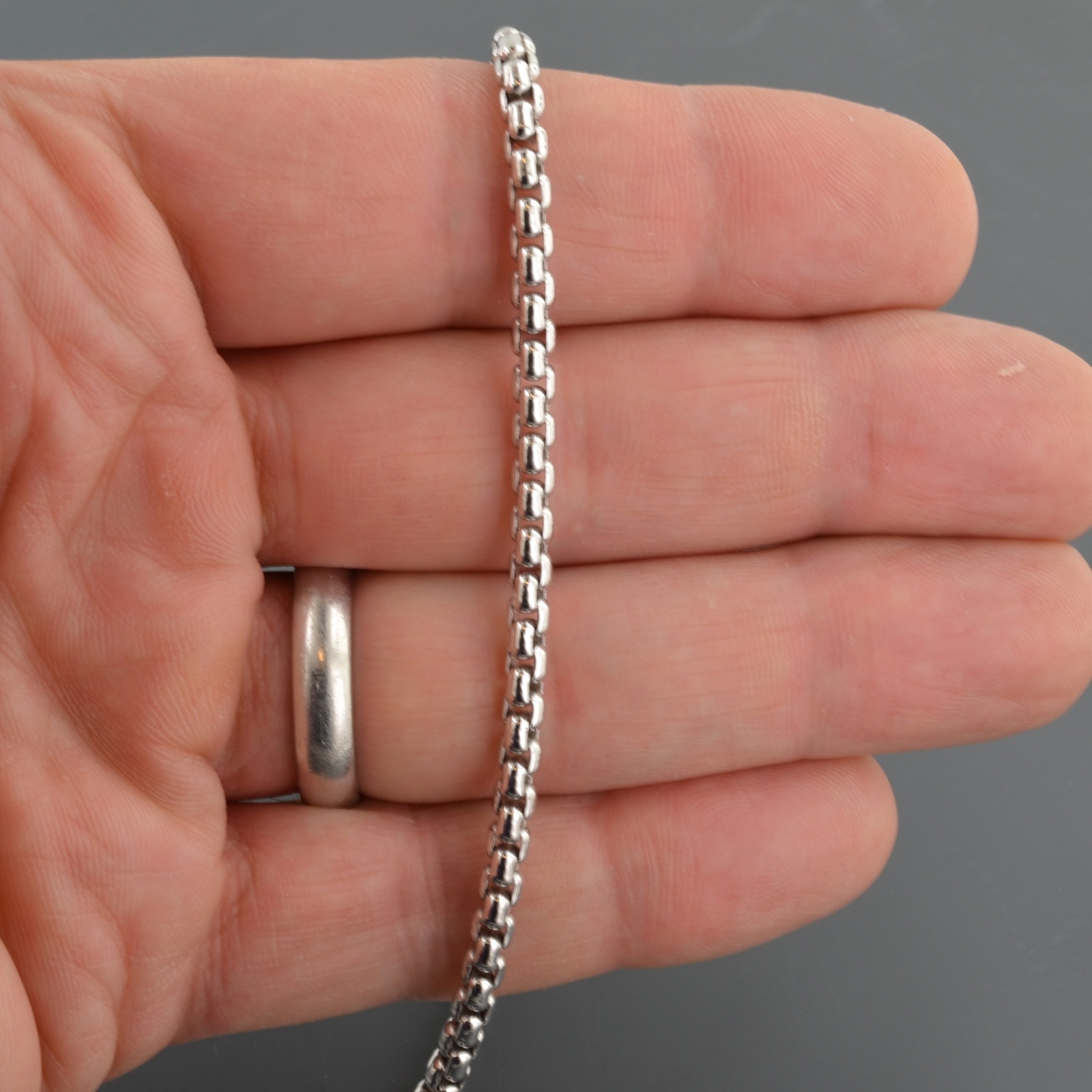OXIDIZED STERLING SILVER 3MM FANCY POPCORN CHAIN 18", 20" OR 24 INCH | eBay