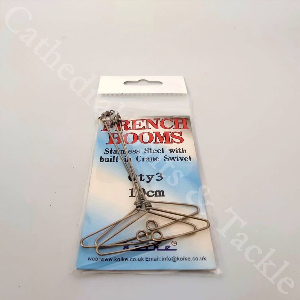 Sea Fishing French Booms Stainless Steel + Crane Swivel Terminal Tackle ...
