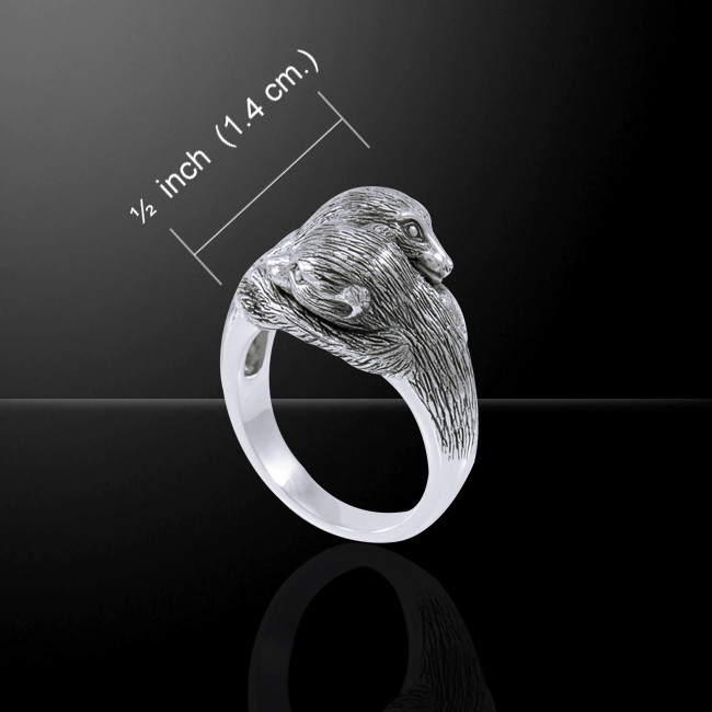 Meerkat Hug 925 Sterling Silver Ring Fine Spirit Animal Totem Wildlife ...