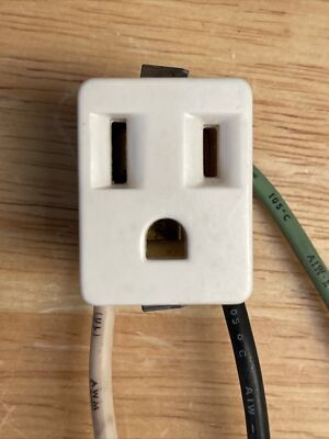 LEVITON 3 Wire 2 Pole Snap-in Convenience Outlet 15 Amp 125 Volt 1”W X ...