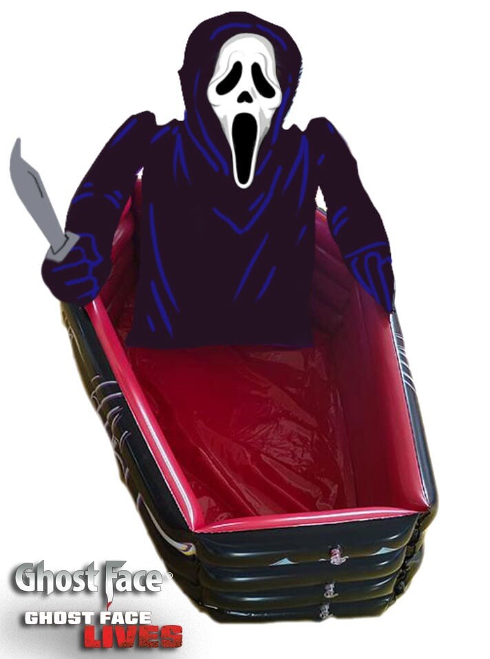 Coffin Cooler Halloween Inflatable, The Movie SCREAM, Ghost Face ...