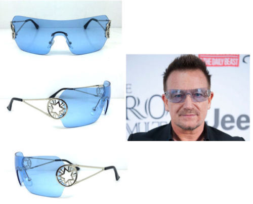 BONO SUNGLASSES SHIELD STAR MULTI COLOR CONCERT TOUR blue pink brown ...