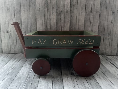 vintage wood hay grain seed wagon | eBay