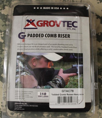 NEW GrovTec GTAC78 Padded Neoprene Rifle & Shotgun Comb Riser PROPER ...