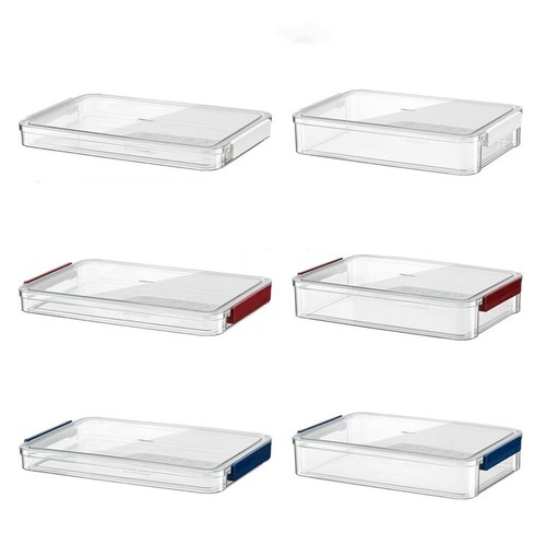 Clear Plastic File Box Portable Stackable Storage Box Document Case | eBay