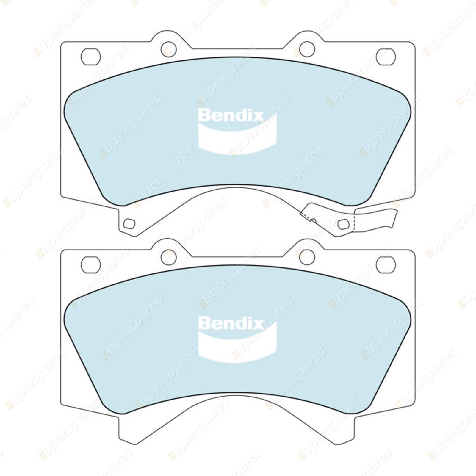 4pcs Bendix Front 4WD Brake Pads for Toyota Land Cruiser VDJ UZJ 200 ...