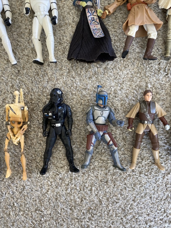 Vintage Lot Of 30+ Star Wars Action Figures Vehicles And Accessories ...