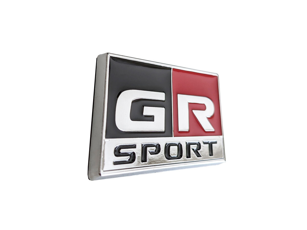 Toyota GR Sport Gazoo Racing Silver Chrome Emblem Decal Badge Sticker ...