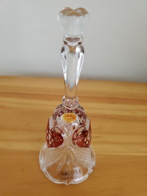 Vintage Enesco clear and Red Heart Decorative crystal dinner Bell With ...