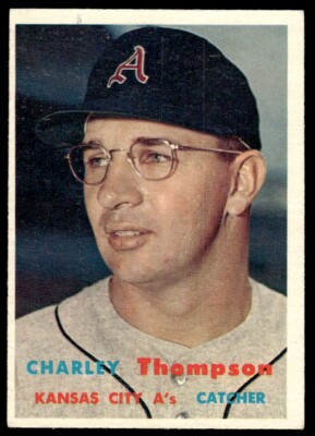 1957 Topps Baseball Charlie Thompson EX Kansas City A's #142 | eBay