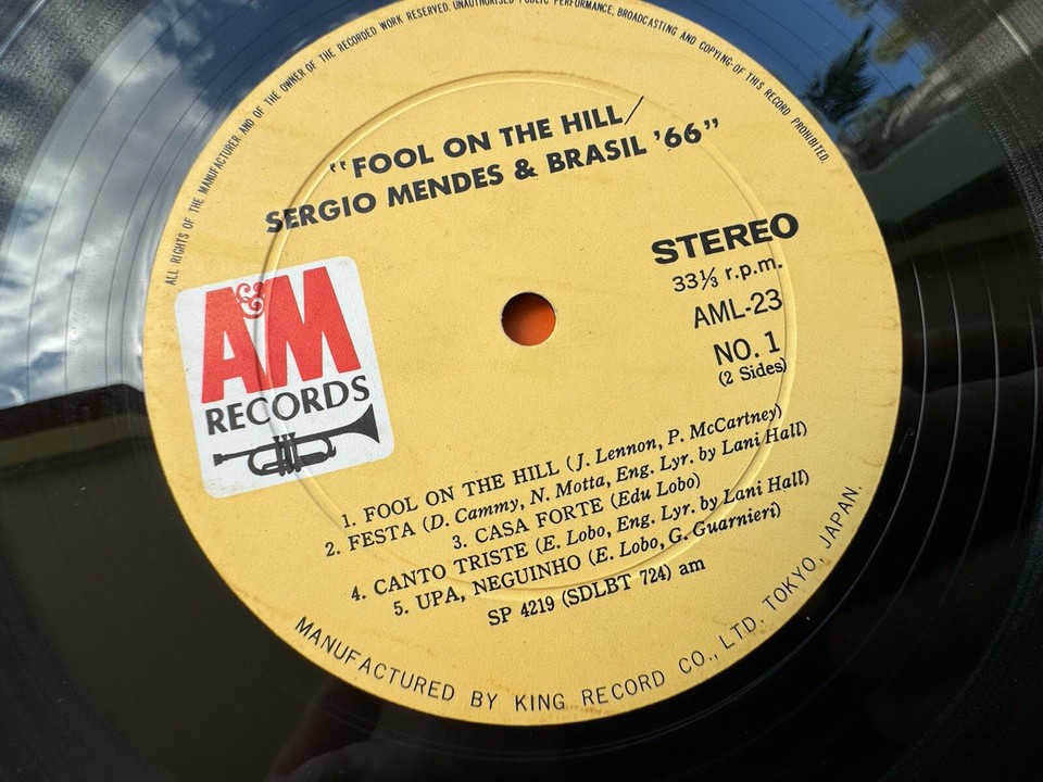 Sergio Mendes & Brasil '66 Fool On The Hill LP 1969 Vinyl Japan, Latin ...