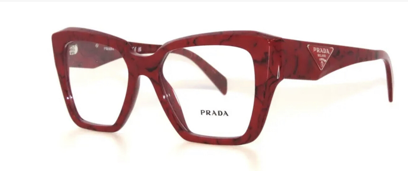 Prada PR 09ZV 09ZV 15D-1O1 51 Etruscan Red Marble Eyeglasses | eBay
