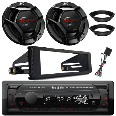Infinity FM Radio Receiver, 2x 6.5" 300W Speakers w/Adapter, Harley ...