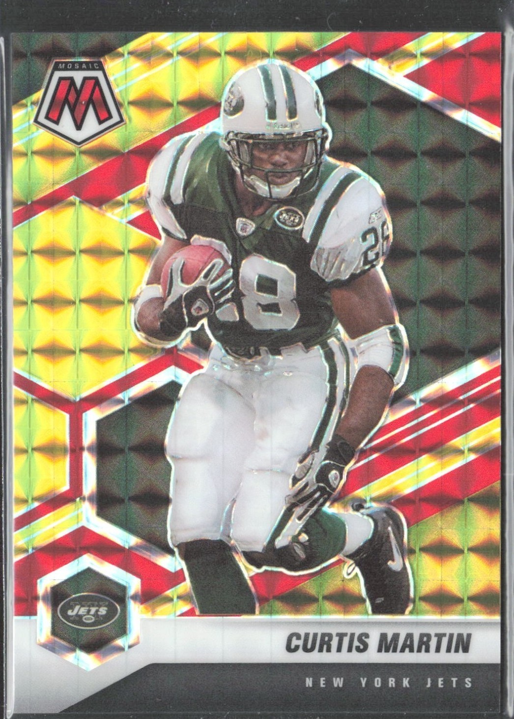 2021 Panini Mosaic - Curtis Martin #156 Choice Fusion Red & Yellow ...