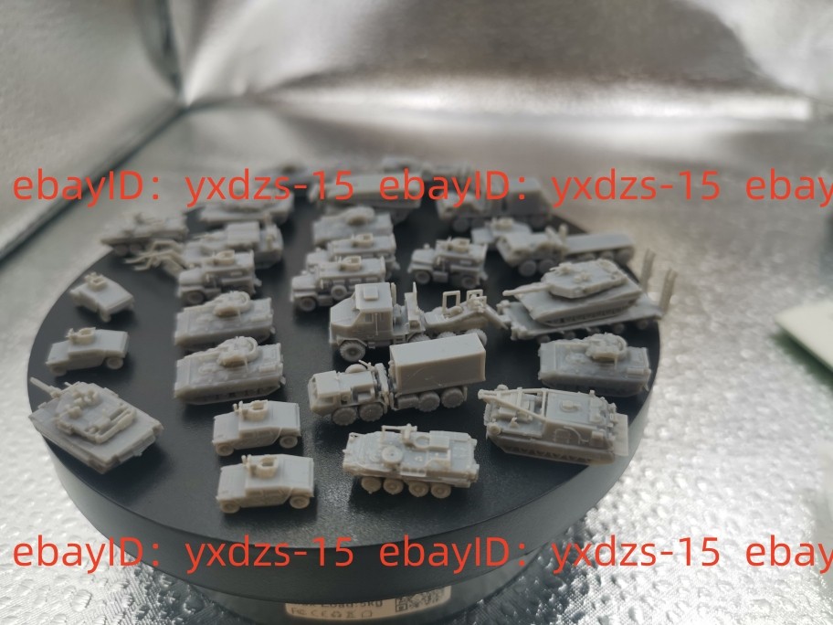 27pc 1/350 American Tank Model Series Uncolored Model Kit(27 Vehicles ...