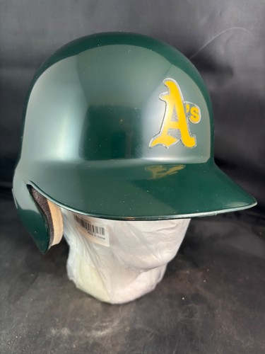 Vintage MLB Oakland A’s Away ABC Right Ear Protected Baseball Batting ...