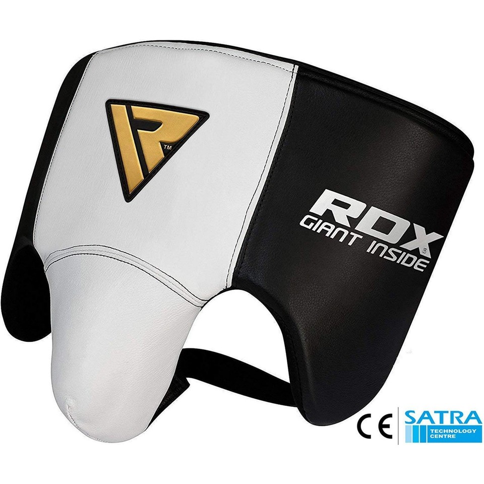 RDX Cow Hide Leather MMA Abdo Guard Groin Cup Abdominal Protector Jock ...