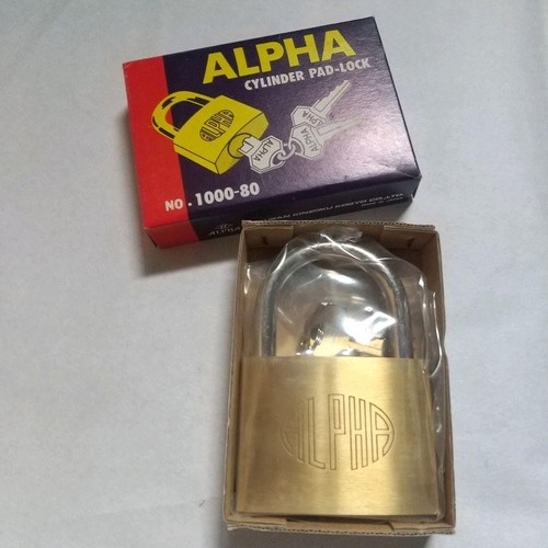 Alpha Lock No.1000-80 Discontinued Heavy Duty Padlock 670g with 3 keys ...
