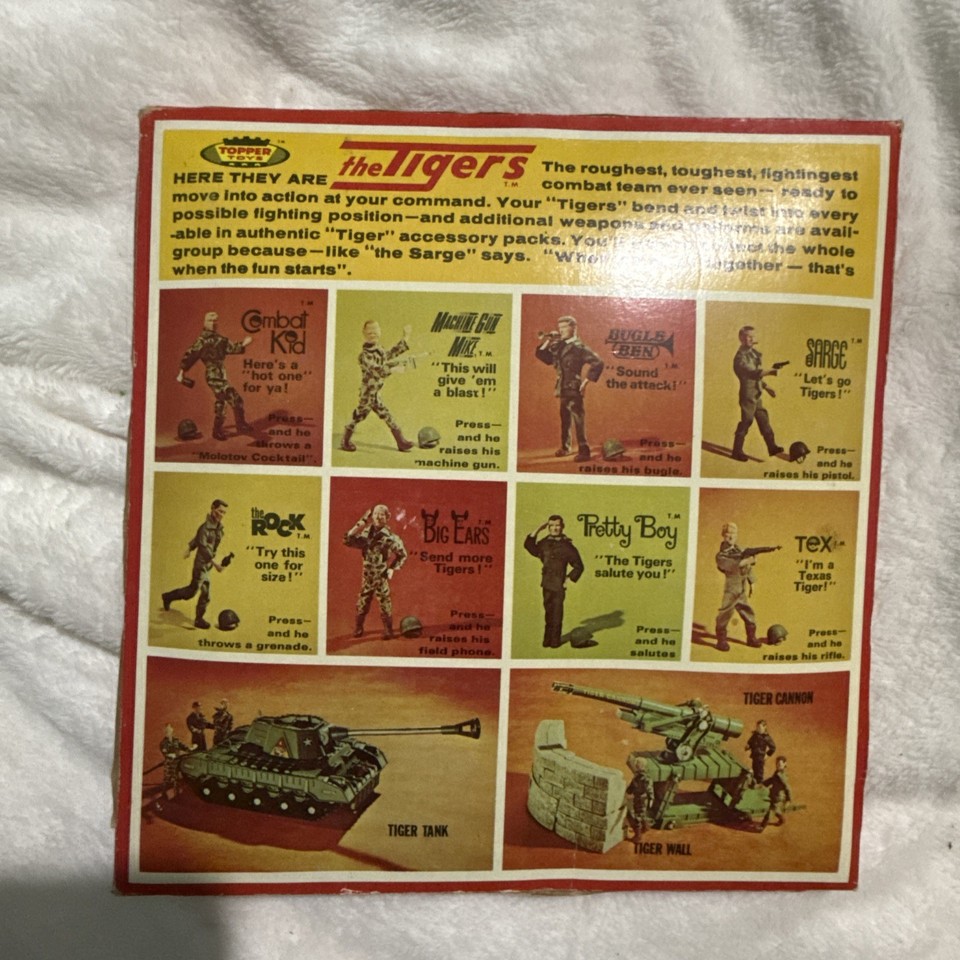 NOS 1966 Topper Toys The Tigers Machine Gun Mike Official Accessory Kit ...