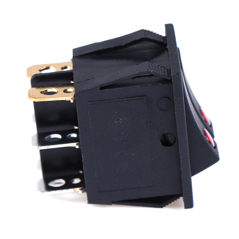 1PCS Rocker switch belt cat-eye switch two gang switch double switch ...