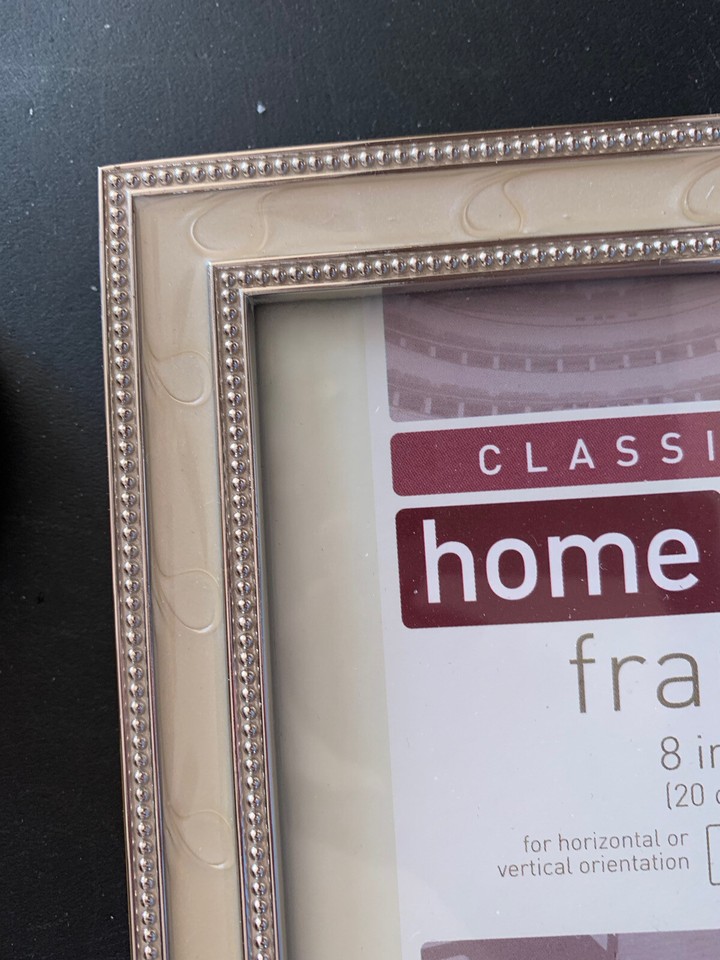 Target Classic Home Picture Frame Swirl Ivory Cream Inset Silver Tone 8 ...