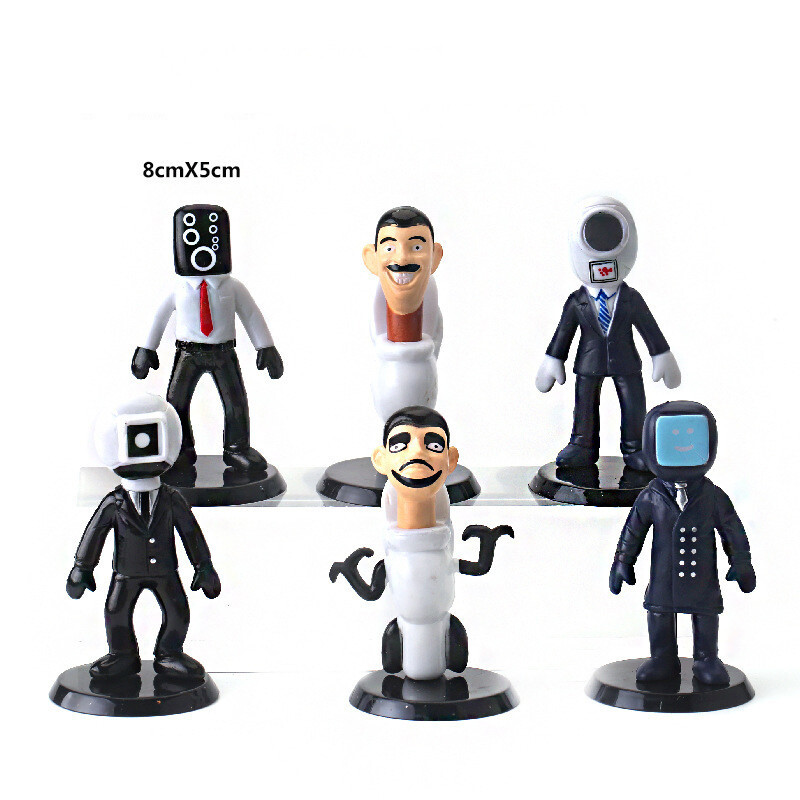 Skibidi Toilet Figure Set Toy Cameraman TV Man Speaker Man Figure Toys ...