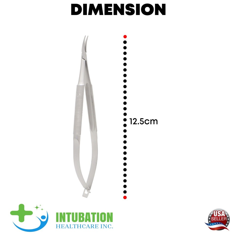 Barraquer Micro Needle Holder Curved 1mm Surgical Ophthalmic Eye ...