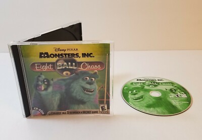 Monsters Inc Eight Ball Chaos PC CD-Rom Windows Disney Pixar Pool ...