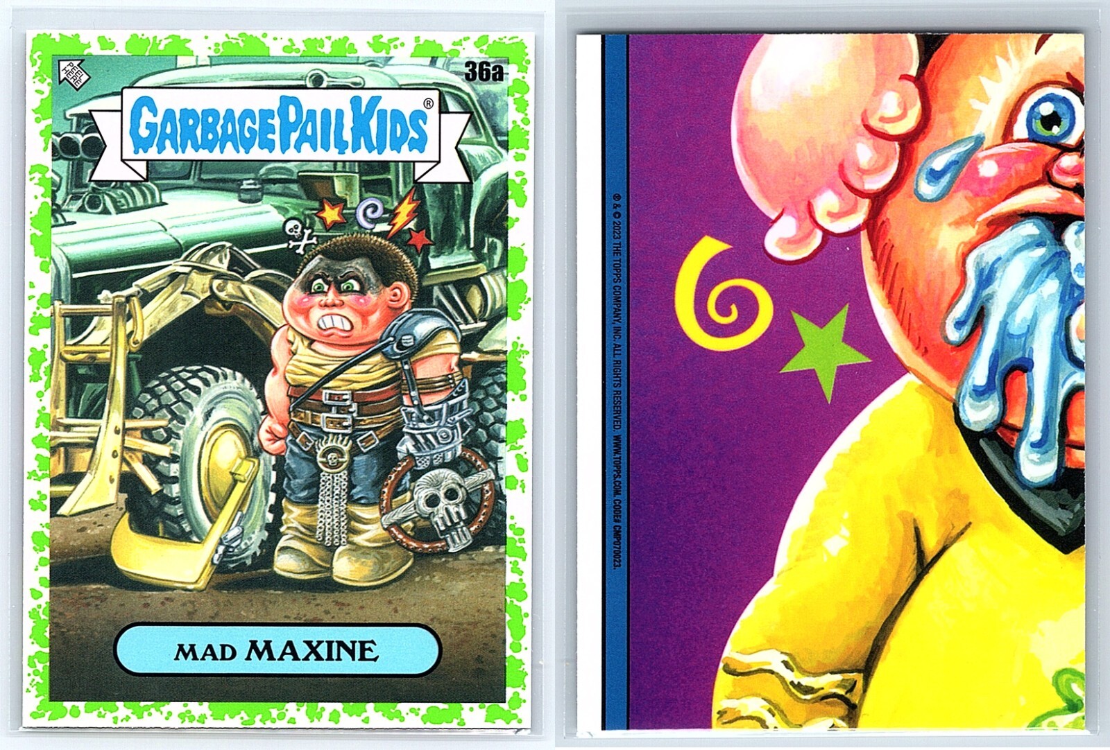 Mad Max Charlize Theron Furiosa Garbage Pail Kids GPK Spoof GREEN SP ...