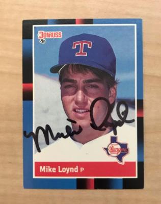 MIKE LOYND TEXAS RANGERS SIGNED AUTOGRAPHED 1988 DONRUSS CARD #550 W ...