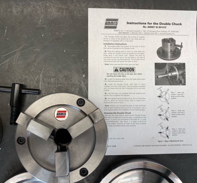 3-Jaw Quick Chuck Kit fits ANY Brake Lathe with a 1" Arbor FMC Ammco ...