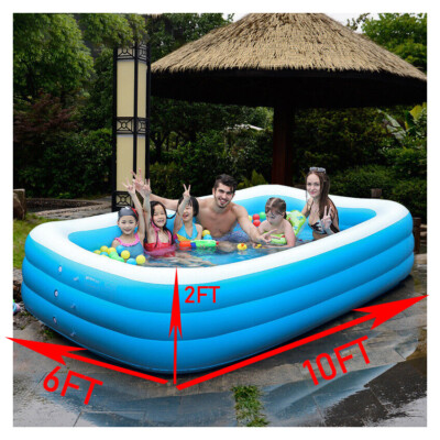 Inflatable huge big strong Swim pool Center Family Lounge Pool, 10' x 6 ...