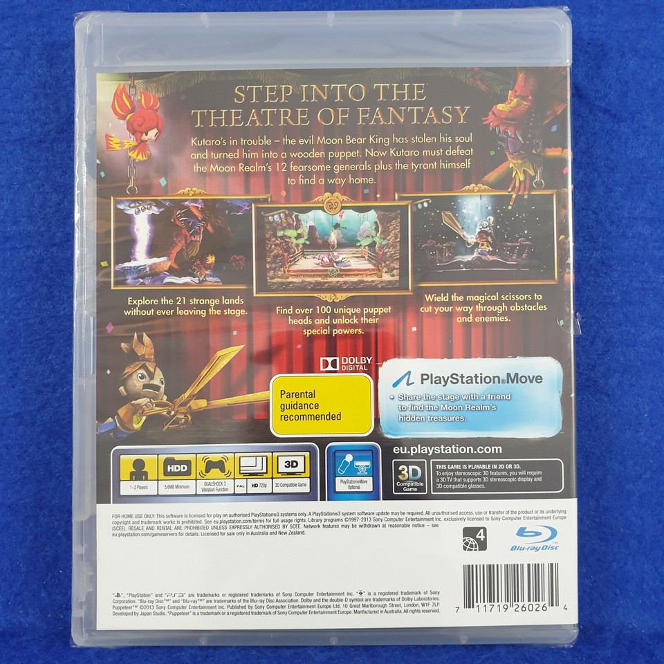 ps3 PUPPETEER New & Sealed (Works On US Consoles) Region Free English ...