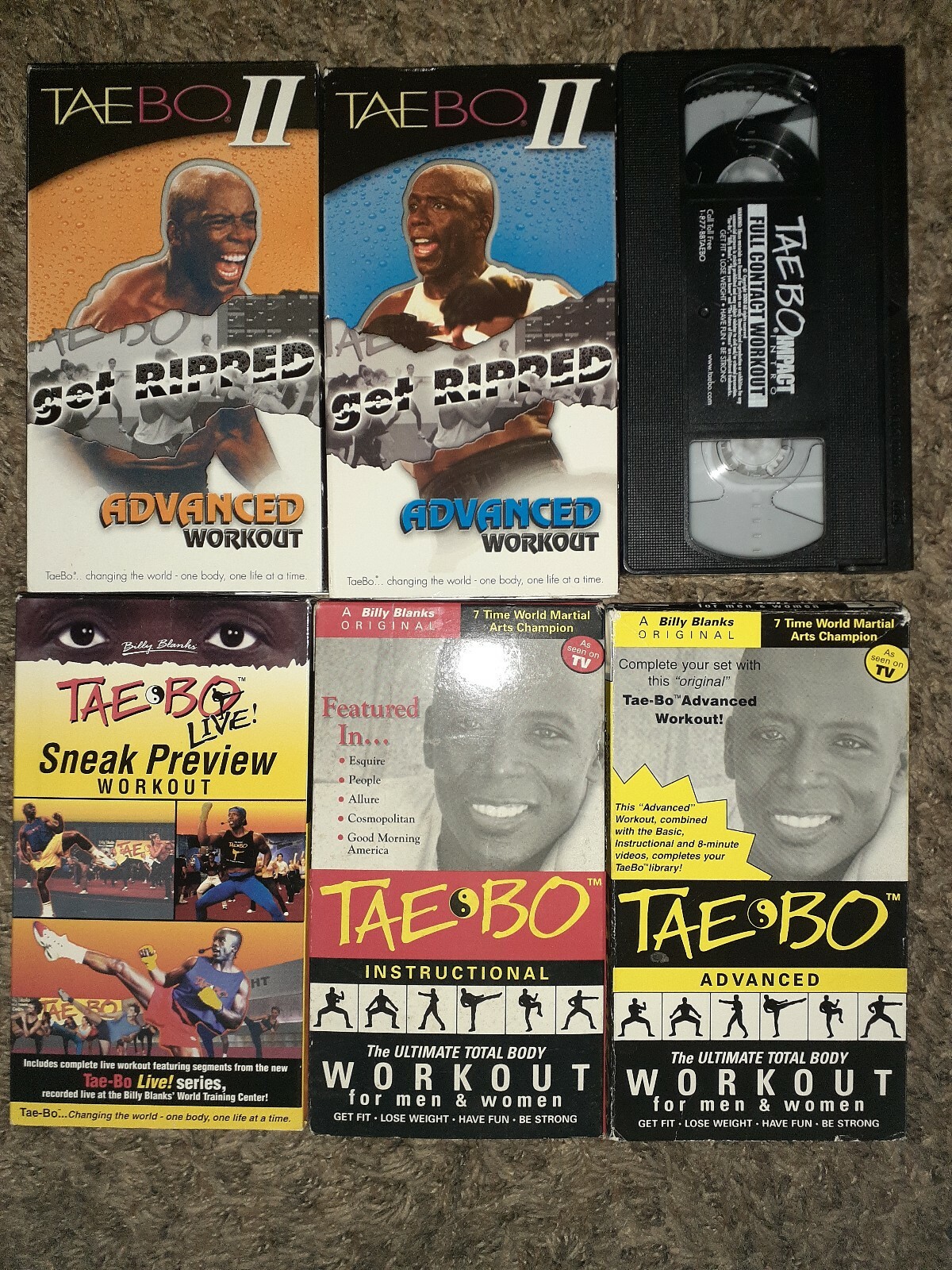 TAE BO II & Original (6) VHS Tapes Workout Kickboxing Martial Arts | eBay