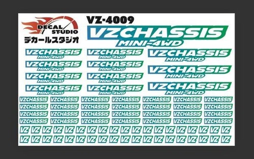 Decal Studio Mini 4WD VZ Chassis Sticker 4009 Green Gradient | eBay