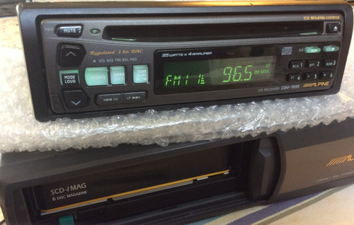 OLD SCHOOL ALPINE CD Receiver CDM-7835 VG Cond. AM/FM Pre-Out/Trim/Cage ...