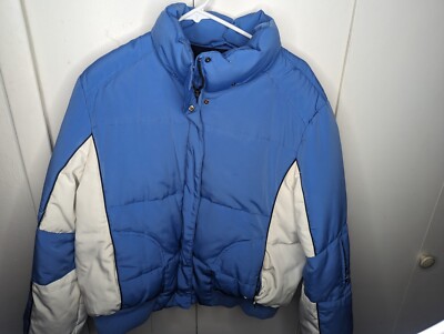 Zero Xposur Element Protector Mens Puffer Jacket Down Blue White Size ...