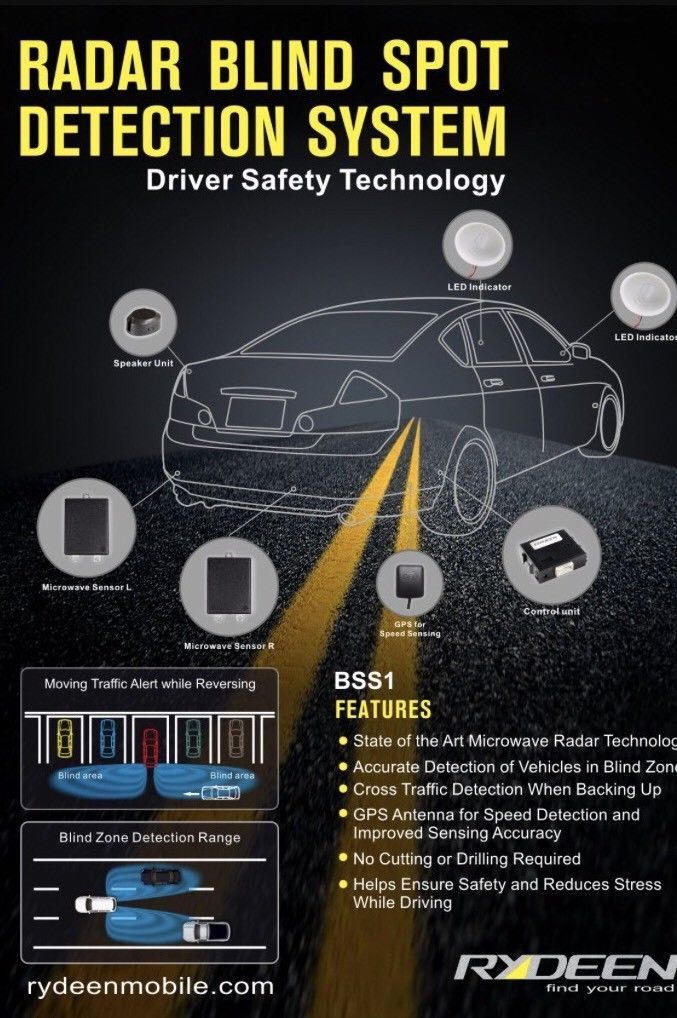 Microwave Vehicle Detection System BSD 77G Vehicle Blind Spot