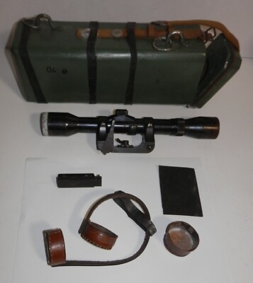 K98 Mauser German WWII Era Commercial B Nickel Supra Scope w/ Slide ...