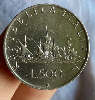 Vintage L 500 Italian lira coin Republica Italiana ~ 1861 1961 rare ...