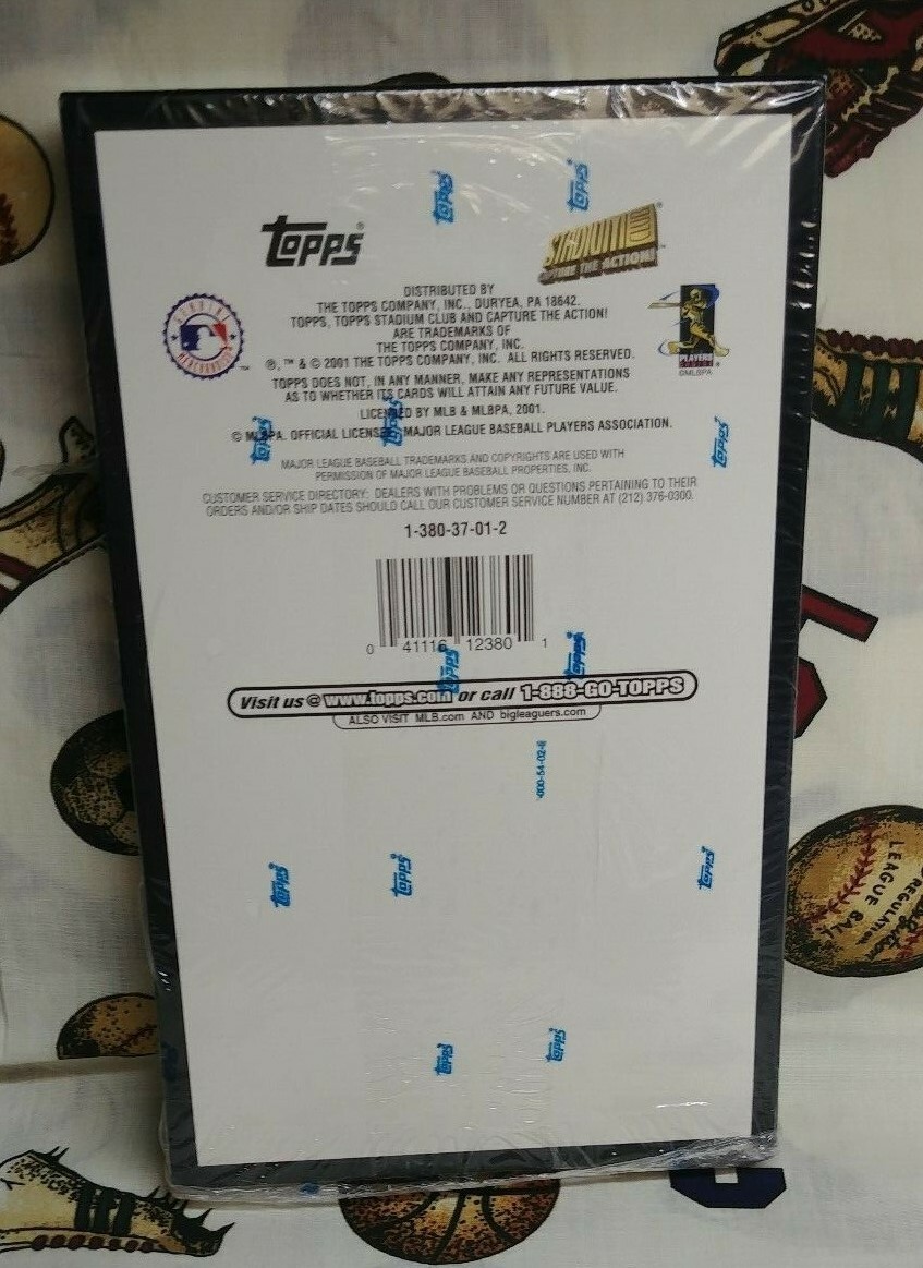 2002 Topps Stadium Club Baseball Hobby Box Relic Edition Factory Sealed ...