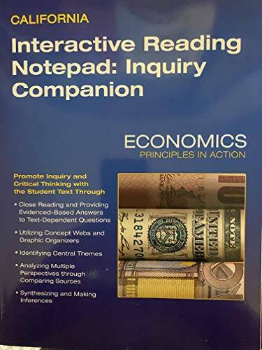 California Interactive Reading Notepad: inquiry Companion Economic Princ - GOOD | eBay
