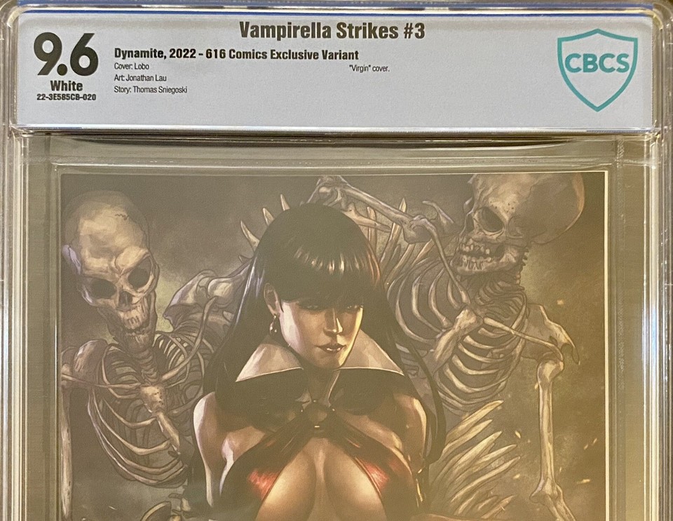VAMPIRELLA STRIKES #3 LOBOS 616 SKELETON THRONE Virgin Variant CBCS 9.6 ...